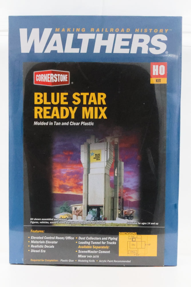 Walthers Cornerstone Series, HO scale, Blue Star Ready Mix, Factory se ...